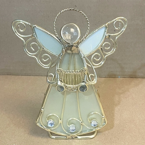 Art | Vtg Gold Color Angel Figurine Holding Tea Light 6 Tall | Poshmark